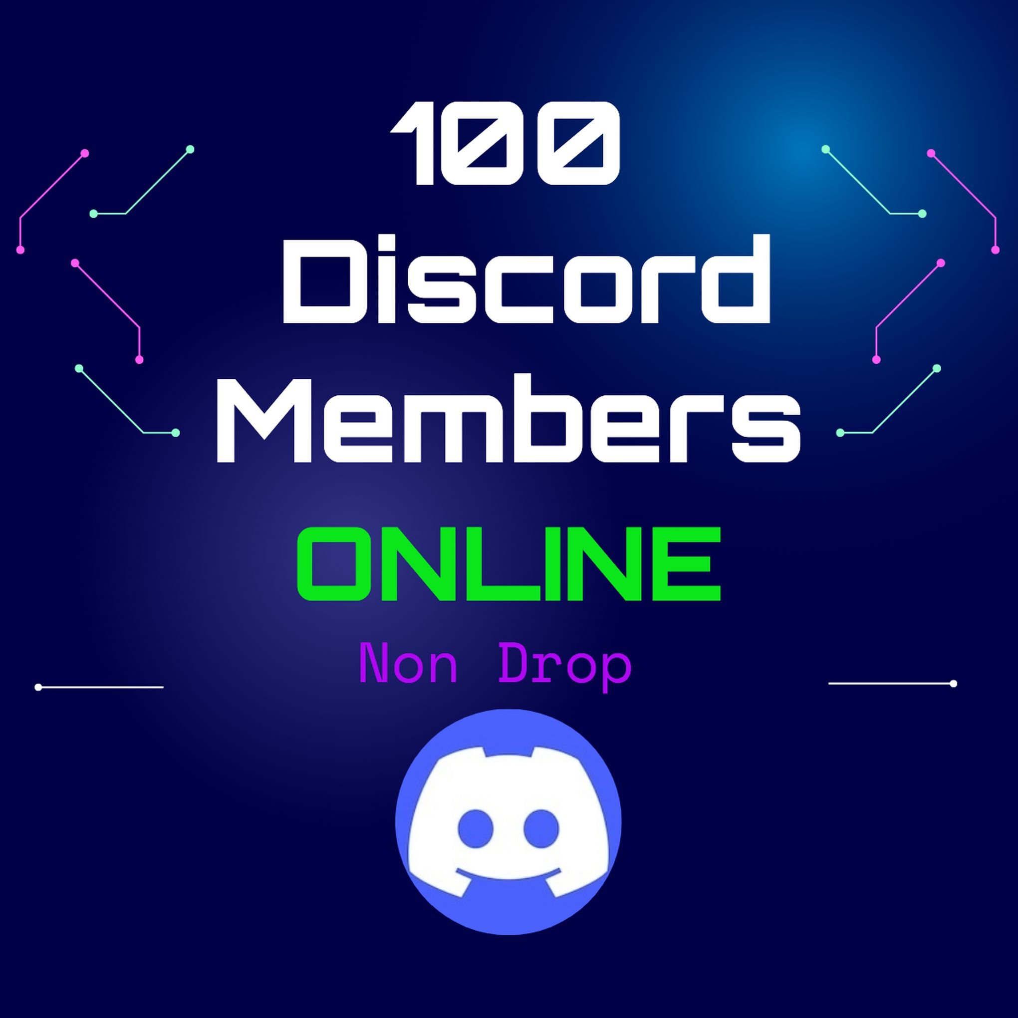 100 Discord Server ONLINE Members - Etsy