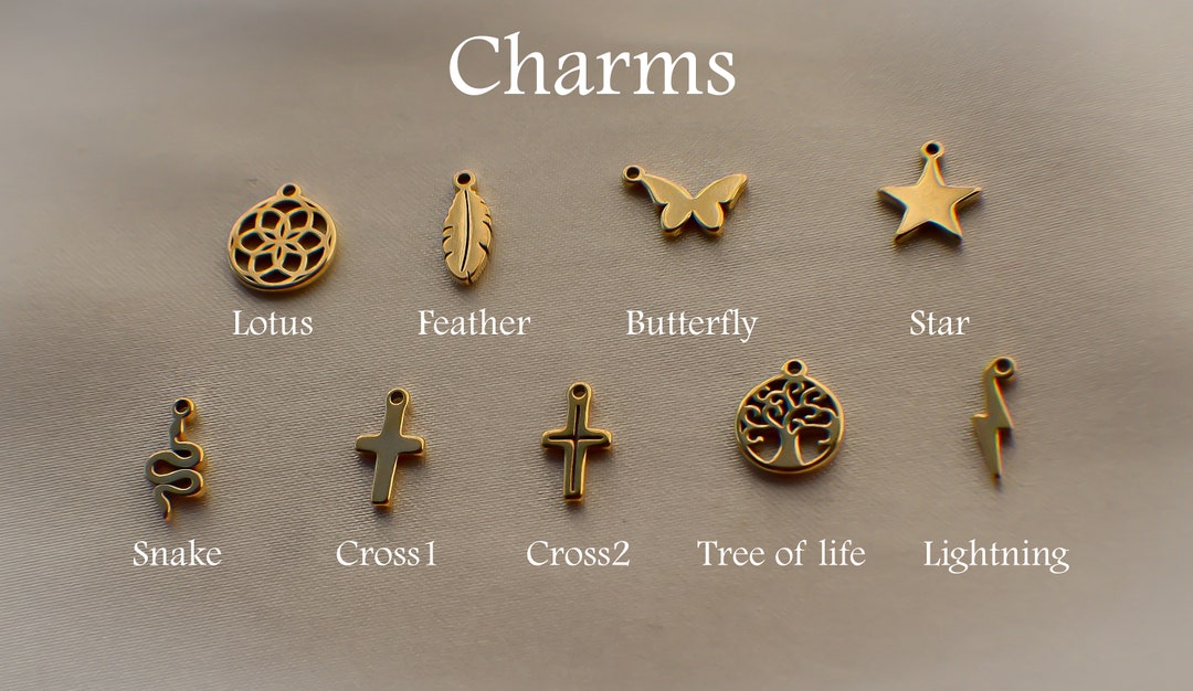 Charms Add On, Signamor Charm Listing, Birthstone Charms, Zodiac Charms ...