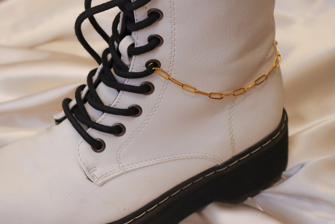 Boot and Sneaker Embellishment, 18k Gold Shoe Chain, Gold Shoe Lace ...