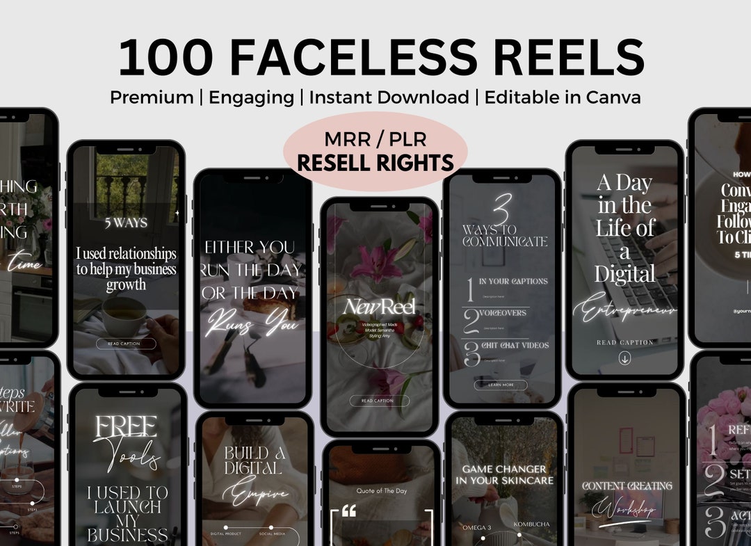 PLR Faceless Reels | Master Resell Rights | Plr Digital Product | Plr ...