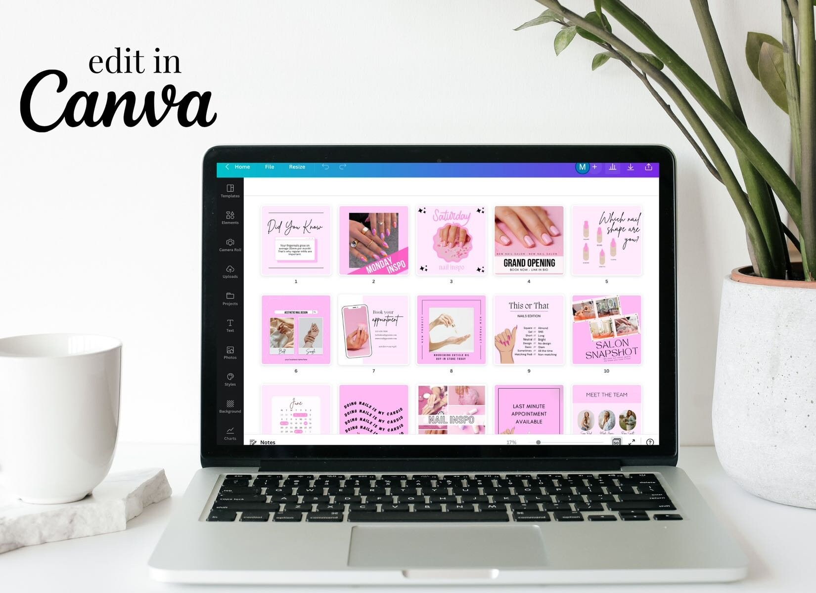 100 Pink Nail Tech Instagram Templates | Nail Technician | Nail Quotes ...