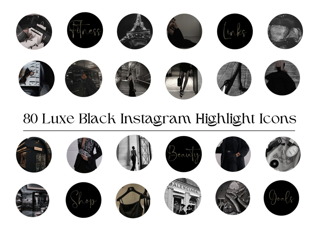 80 Luxury Black Instagram Highlight Icons | Black Ig Icons | Image Ig ...