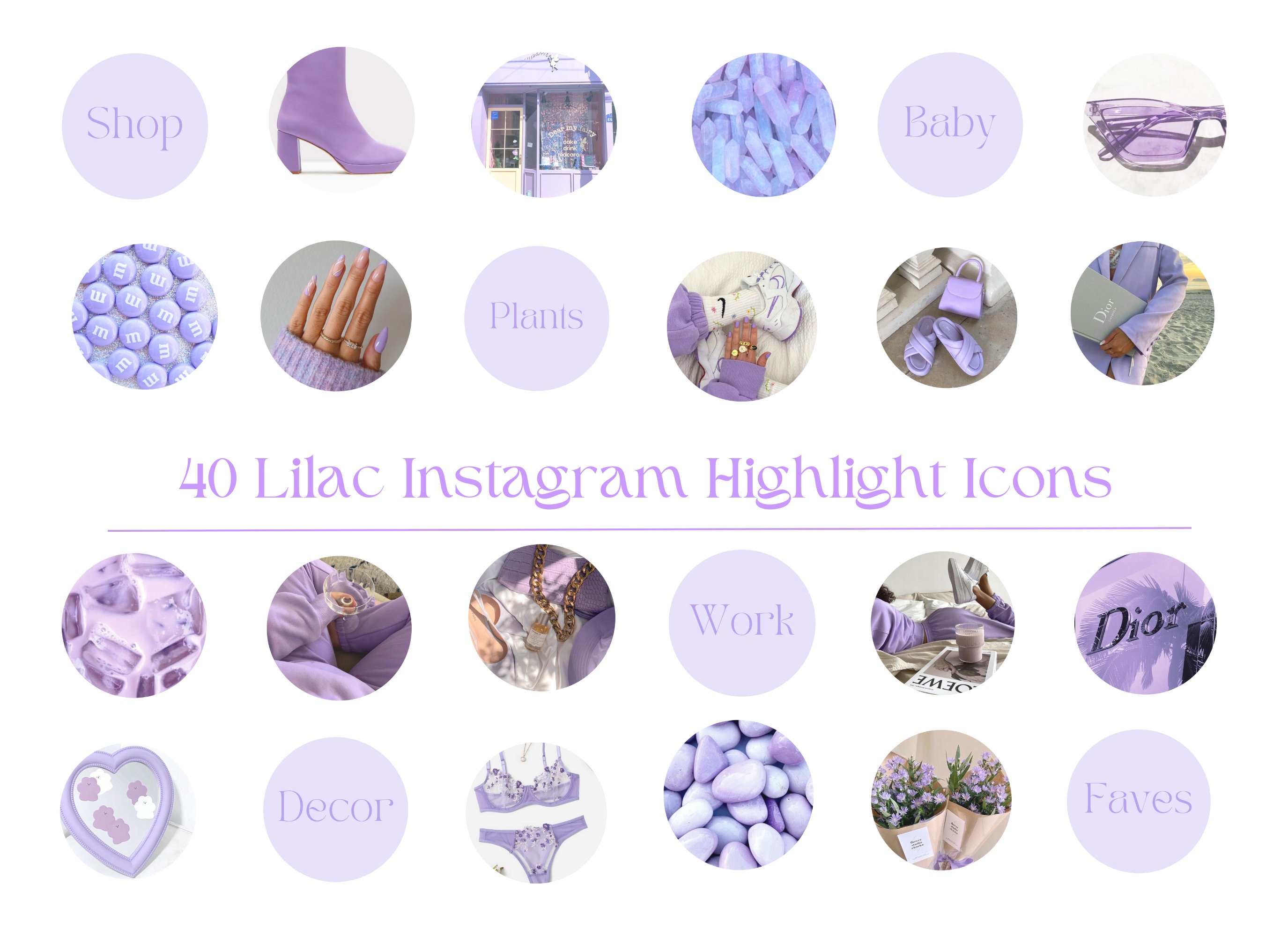 40 Lilac Instagram Highlight Icons Lilac Ig Icons Image Ig Icons ...