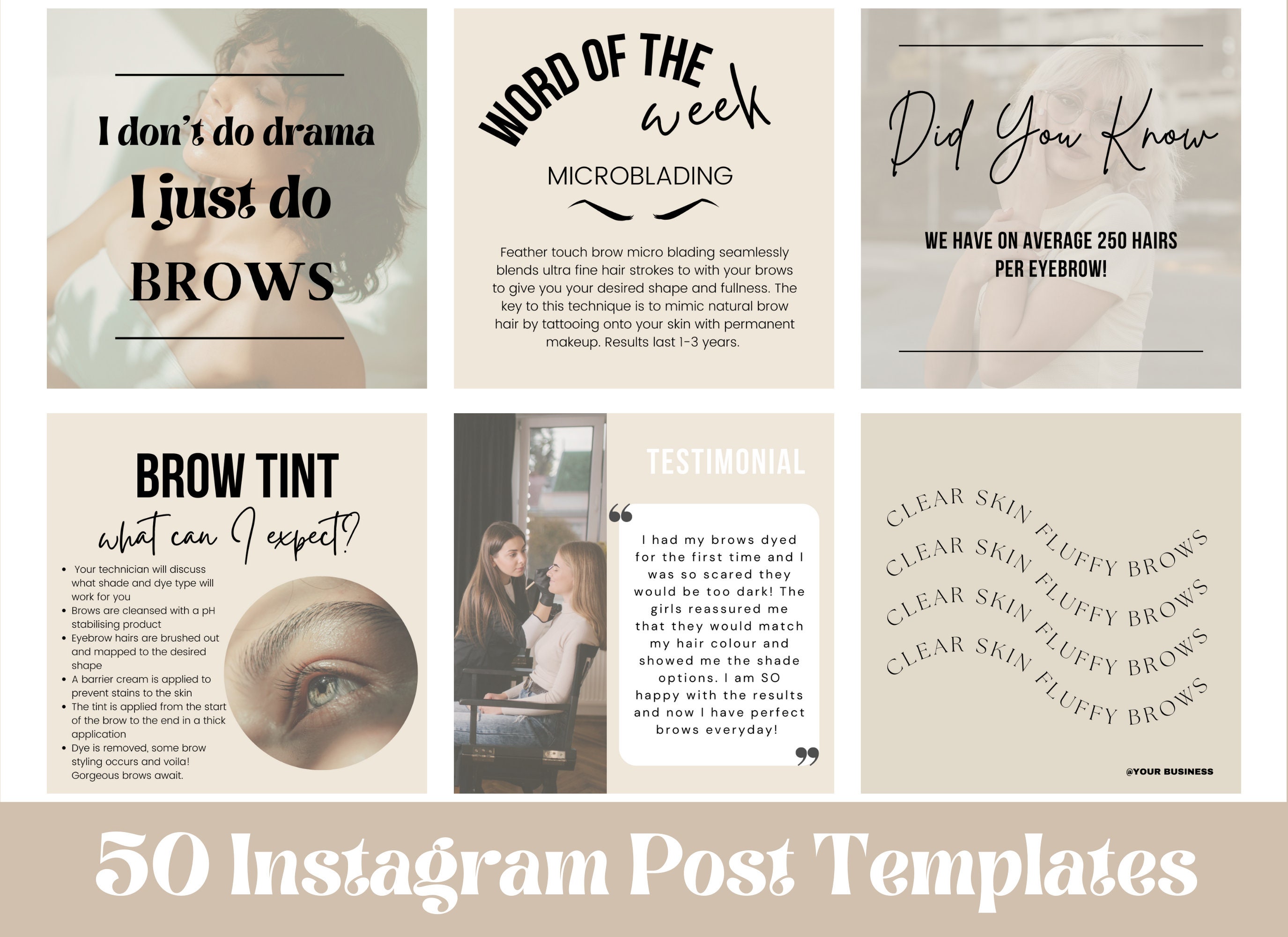 100 Brow Tech Instagram Templates | Brow Tint Template | Nano Brows ...