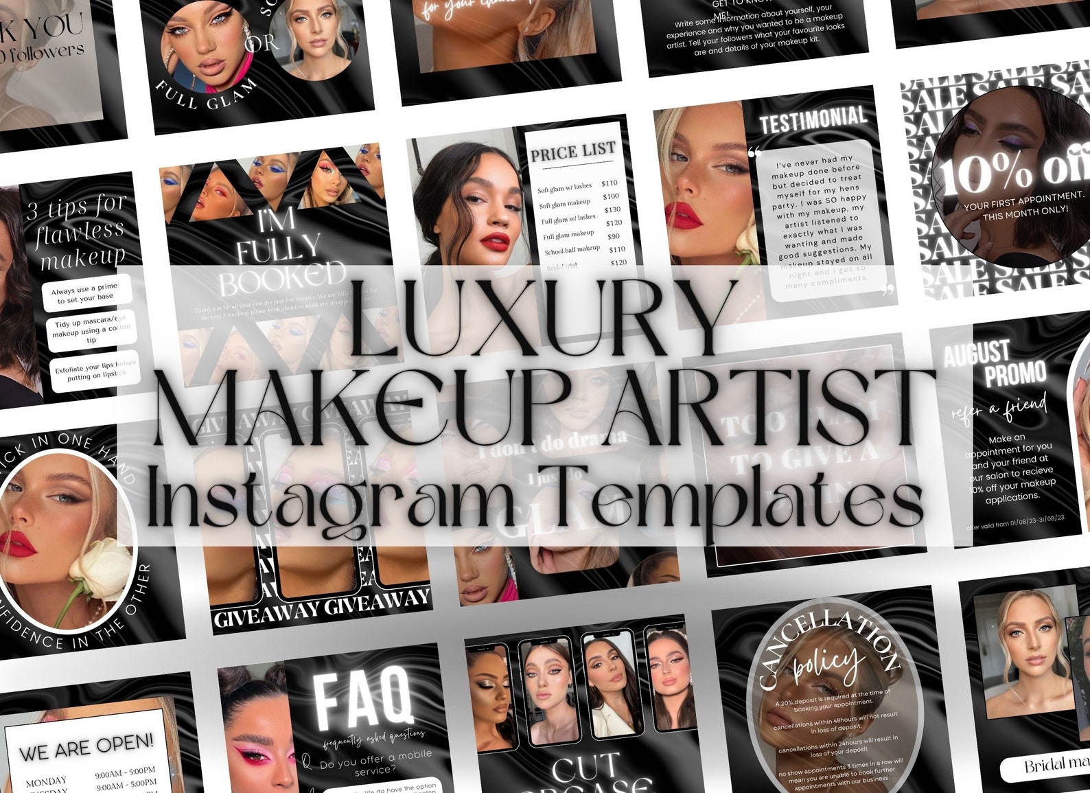 100 Makeup Artist Instagram Templates | Bridal Makeup | Beauty Salon ...