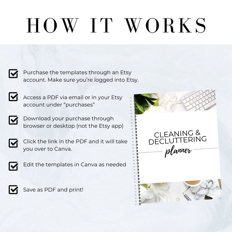 Cleaning Planner Decluttering Planner Spring Cleaning Cleaning ...