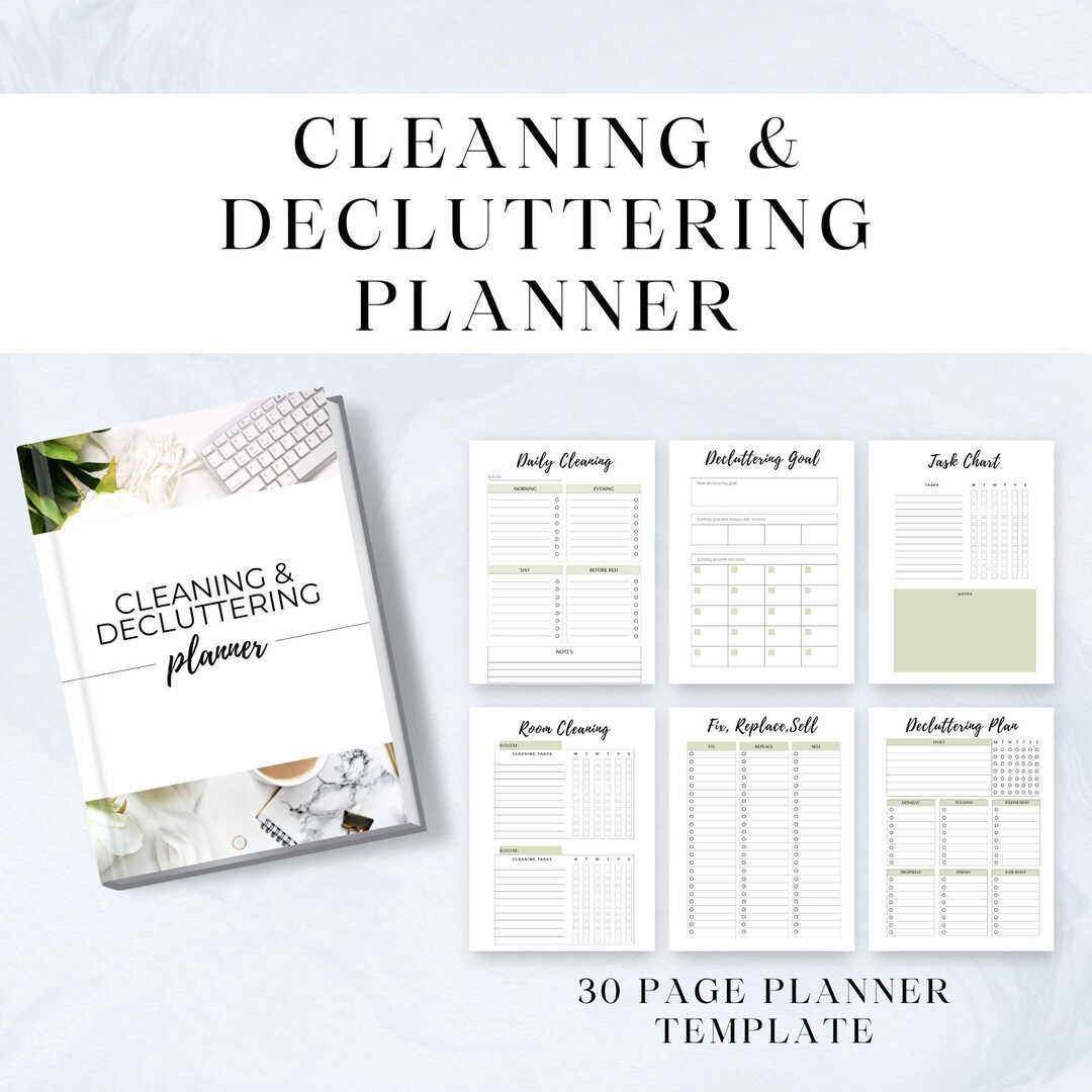 Cleaning Planner Decluttering Planner Spring Cleaning Cleaning Checklist Household Clean ...