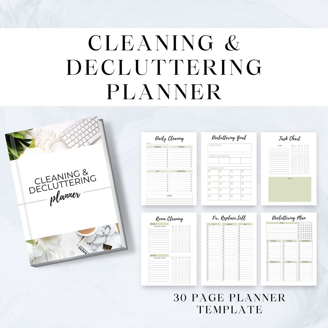 Cleaning Planner Decluttering Planner Spring Cleaning Cleaning ...