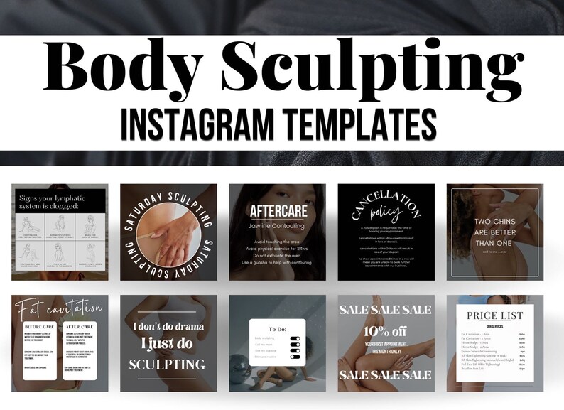 100 Body Sculpting Instagram Templates | Body Contouring Templates ...
