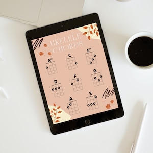 Beginner Ukulele Chord Chart - Etsy