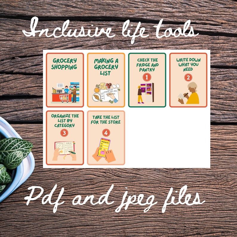 Autism Grocery Shopping Skills Flashcards Shopping List Visual Guide ...