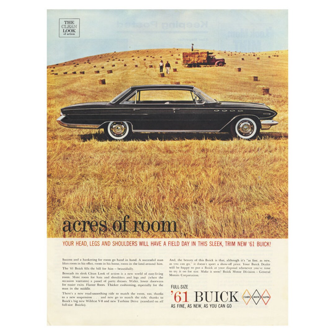 Buick Electra 225 1961 Vintage Poster Wall Art a Great Gift - Etsy