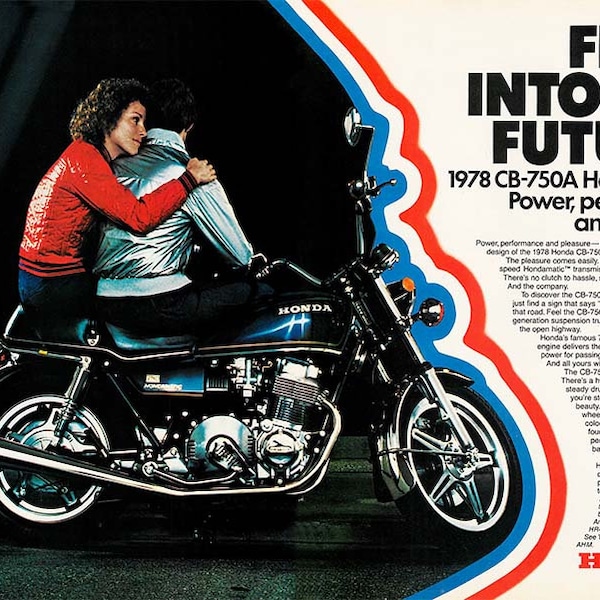 Vintage Honda Motorcycle Poster - Etsy