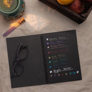 5 SET Black Notebook 14X20 Cm5.5x7.8 Inch Fancy Black - Etsy