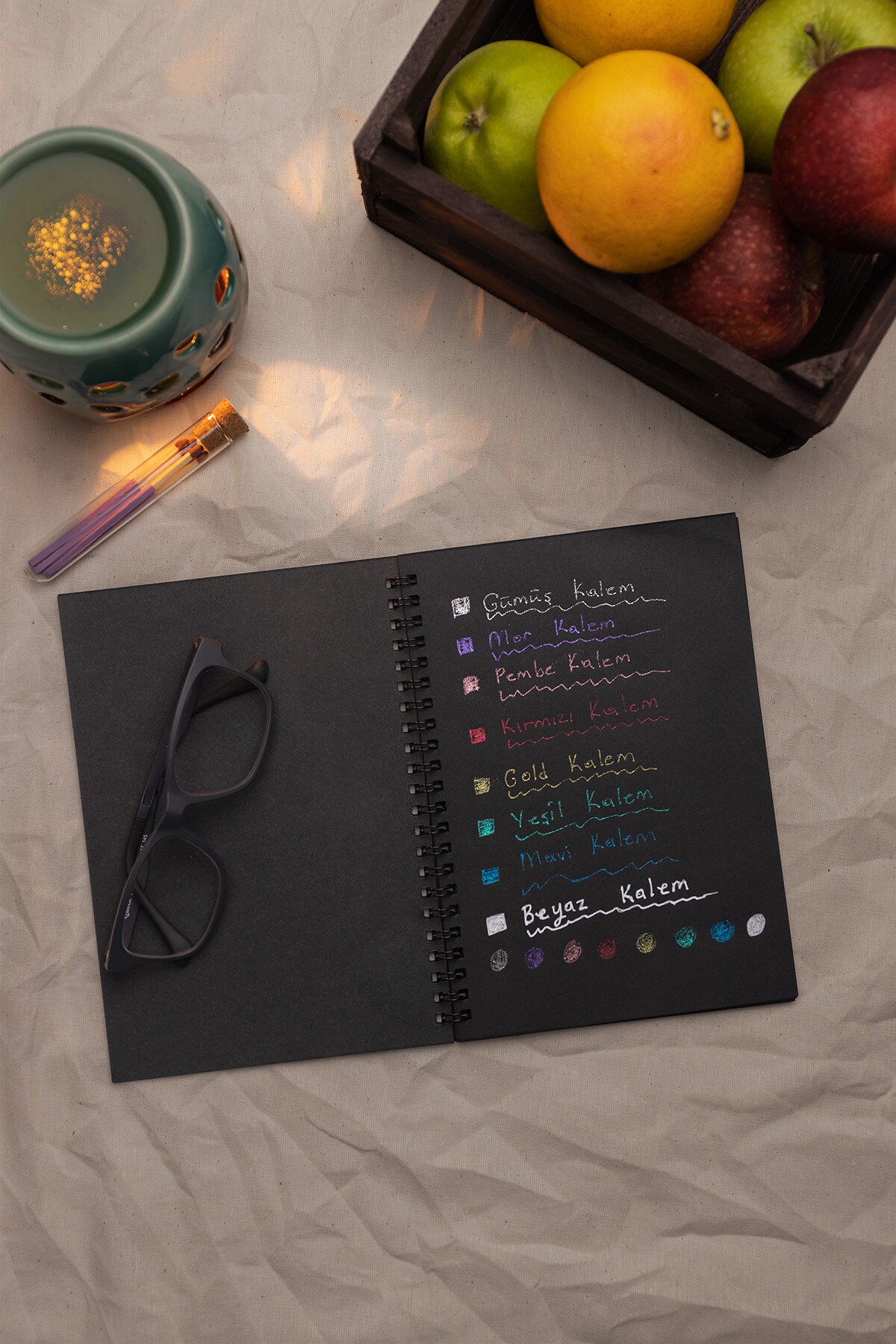 6 SET Black Notebook 14x20cm5.5x7.8 Inch, Black Paper Notebook, Black ...