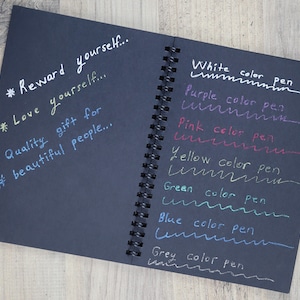 3 SET Black Notebook A5, Black Paper Notebook, Black Page Notebook ...