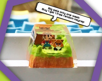 Mario Question Block Artisan Keycap Set Cherry MX Mechanical Gaming ...