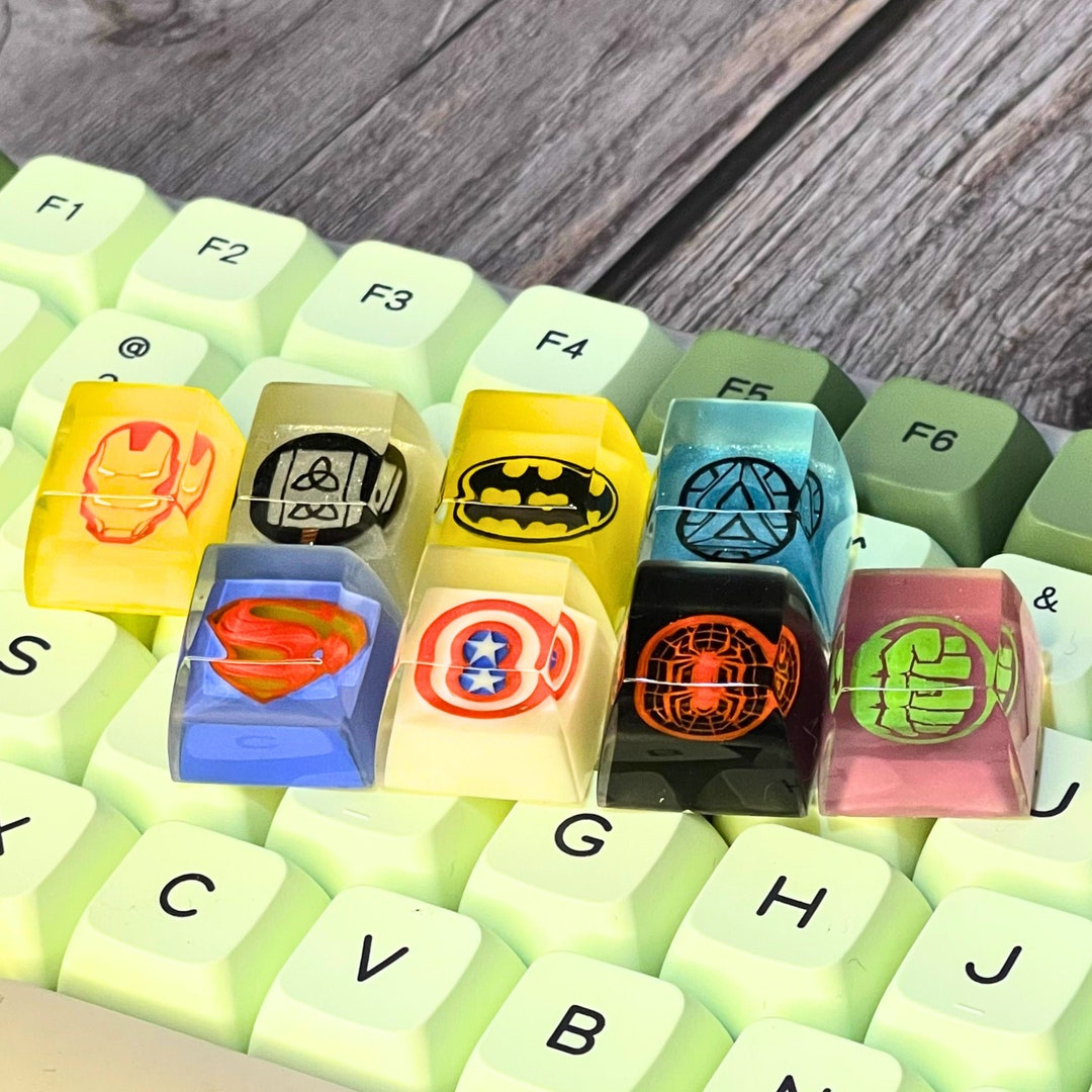 Marvel Artisan Keycap for Mechanical Keyboard, Captain America Keycap ...