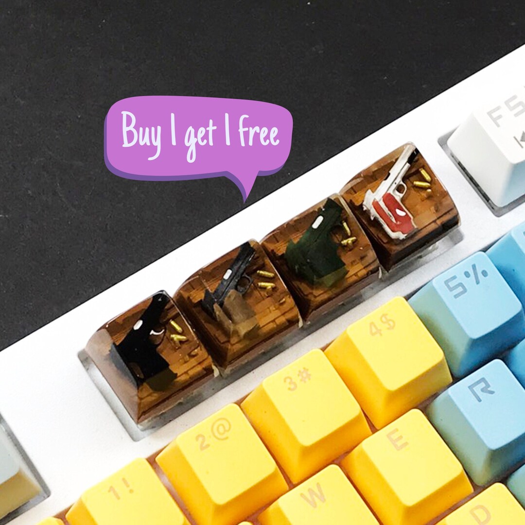 Colt 1911 Keycap, Glock 22 Keycap, Browning HI Power Keycap, Browning ...