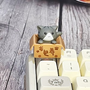 Kitty Resin Artisan Keycap, Cute Cat Keycaps, Mechanical Keyboard, Cute ...