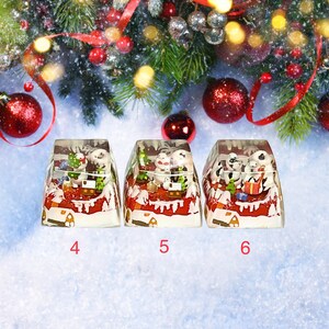 Snow Bear Resin Keycap: Christmas Tree Neon Decor, Handmade SA Profile ...