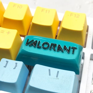 VALORANT Keycap, Valorant Logo Keycap, Artisan Custom Keycap, Resin Art ...
