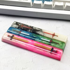 Demon Blood Sword Keycaps, Black and White Keycap, Artisan Keycaps ...