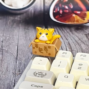Kitty Resin Artisan Keycap, Cute Cat Keycaps, Mechanical Keyboard, Cute ...