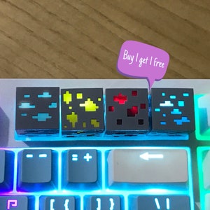 Low Minecraft Keycap, Minecraft Inspires Custom Keycap, Minecraft ...