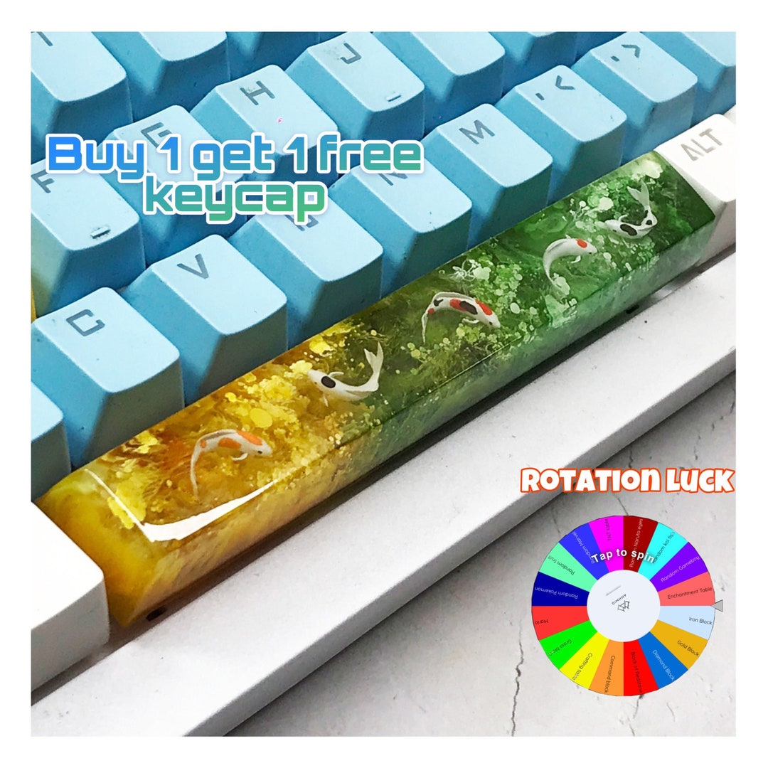 Green and Yellow Koi Keycap Spacebar Keycaps Custom Keycap - Etsy