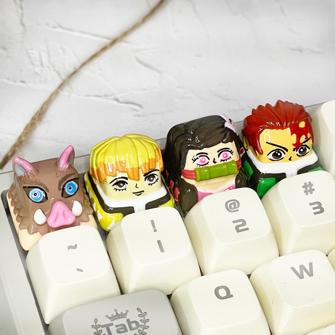 De.mon Slay.er Keycap Anime Custom Keycaps Mechanical - Etsy