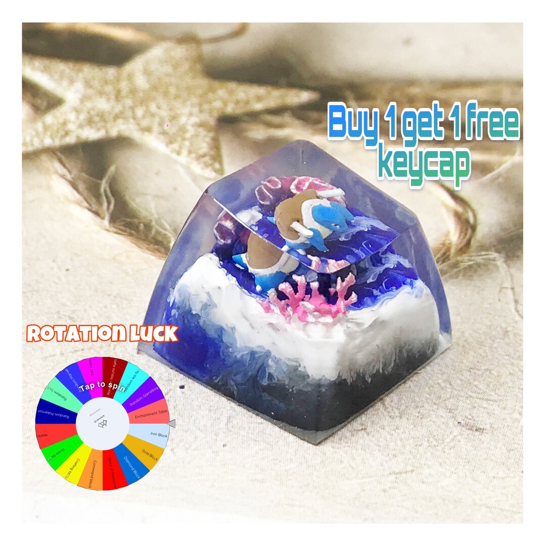 Blastoise Keycap, Anime Handmade Keycaps, Artisan Keycap for Mechanical ...