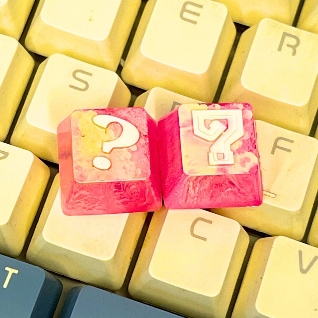 Question Mark Keycap, Custom Artisan Keycap, Keycap for ESC, 1u Resin ...