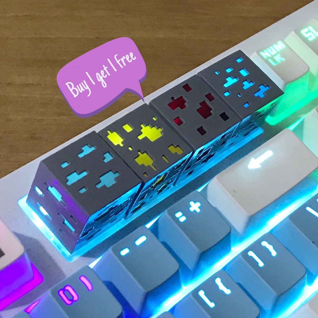 Minecraft Ore Inspired Artisan Backlit Keycap High Minecraft - Etsy