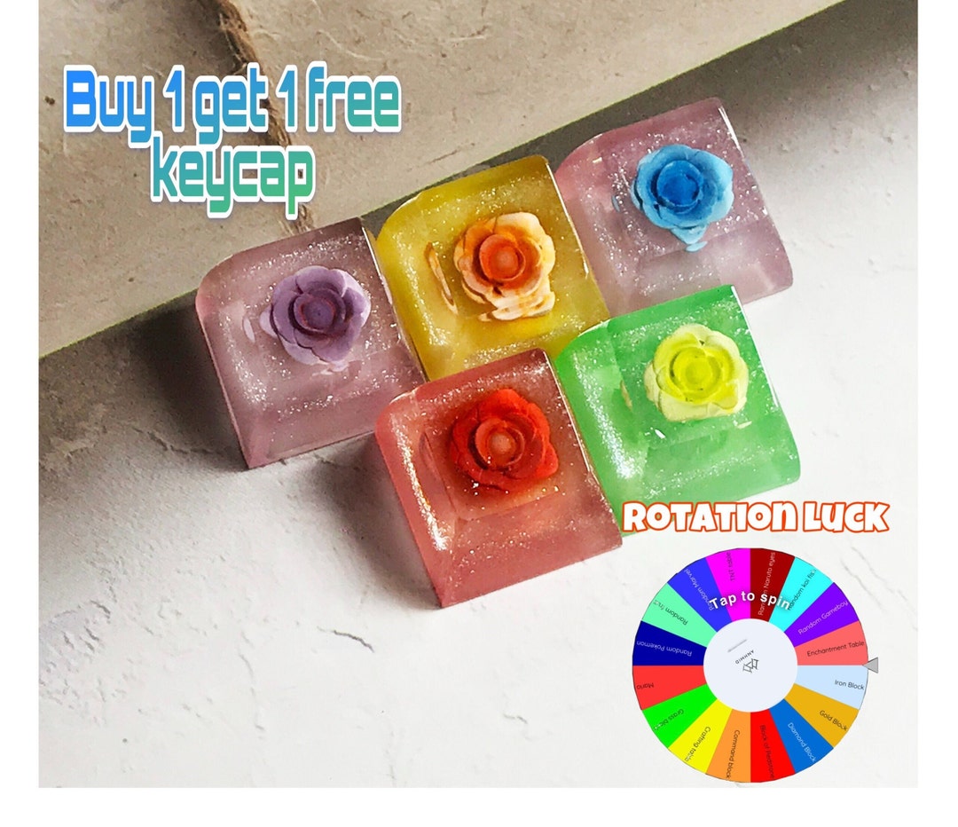 Rose Keycaps, Flower Keycaps, Red Rose Keycap, 1u Keycaps, Resin ...