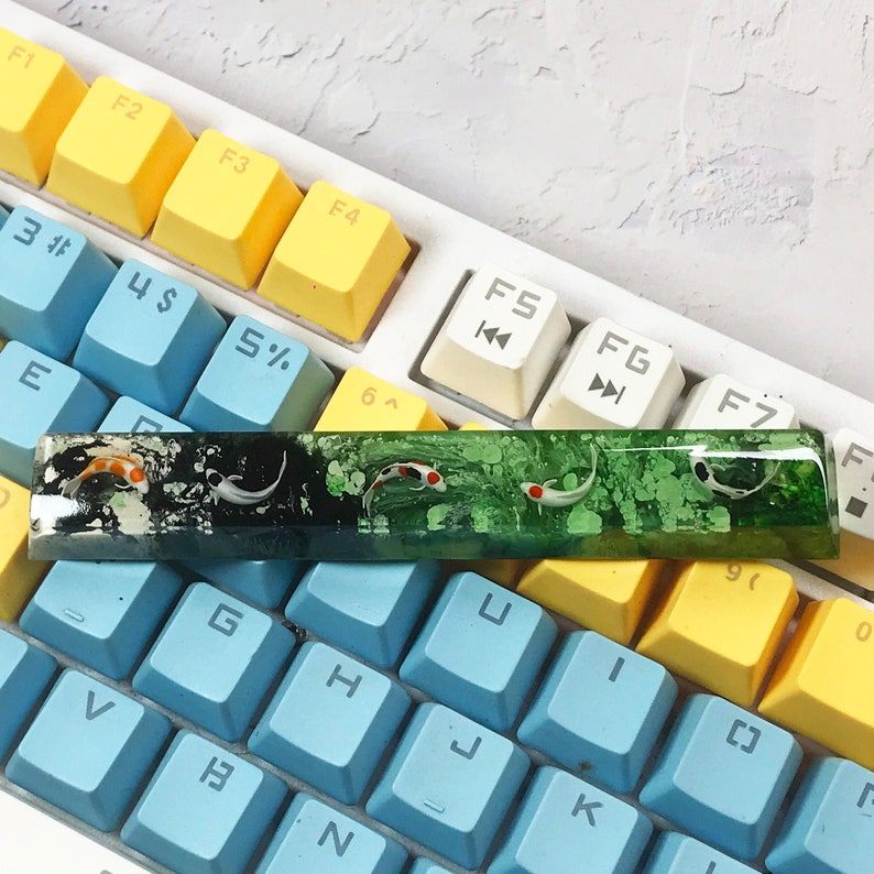 Green Koi Fish Keycap/ Spacebar Keycaps/ Custom Keycap/ - Etsy