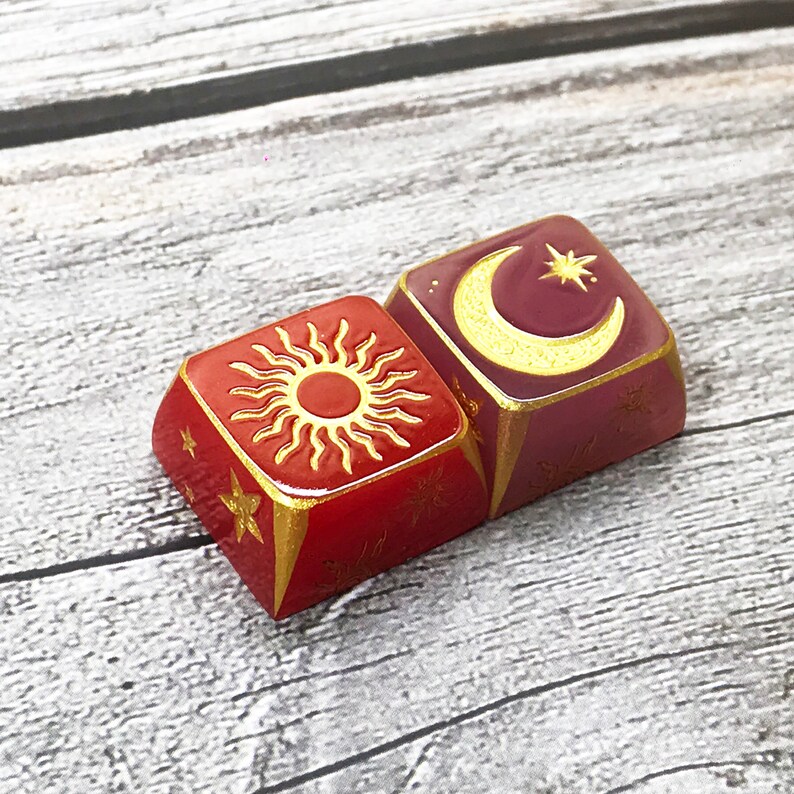 Sun and Moon Artisan Keycap: OEM, Cherry MX, 1U - Etsy