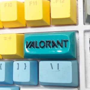 VALORANT Keycap, Valorant Logo Keycap, Artisan Custom Keycap, Resin Art ...