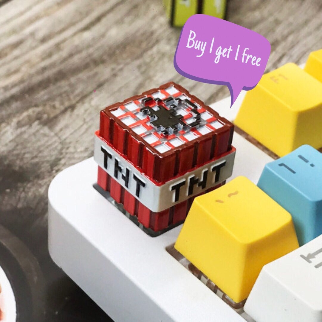 TNT Dynamite Keycap, Minecraft Inspires Custom Keycap, Minecraft Keycap ...