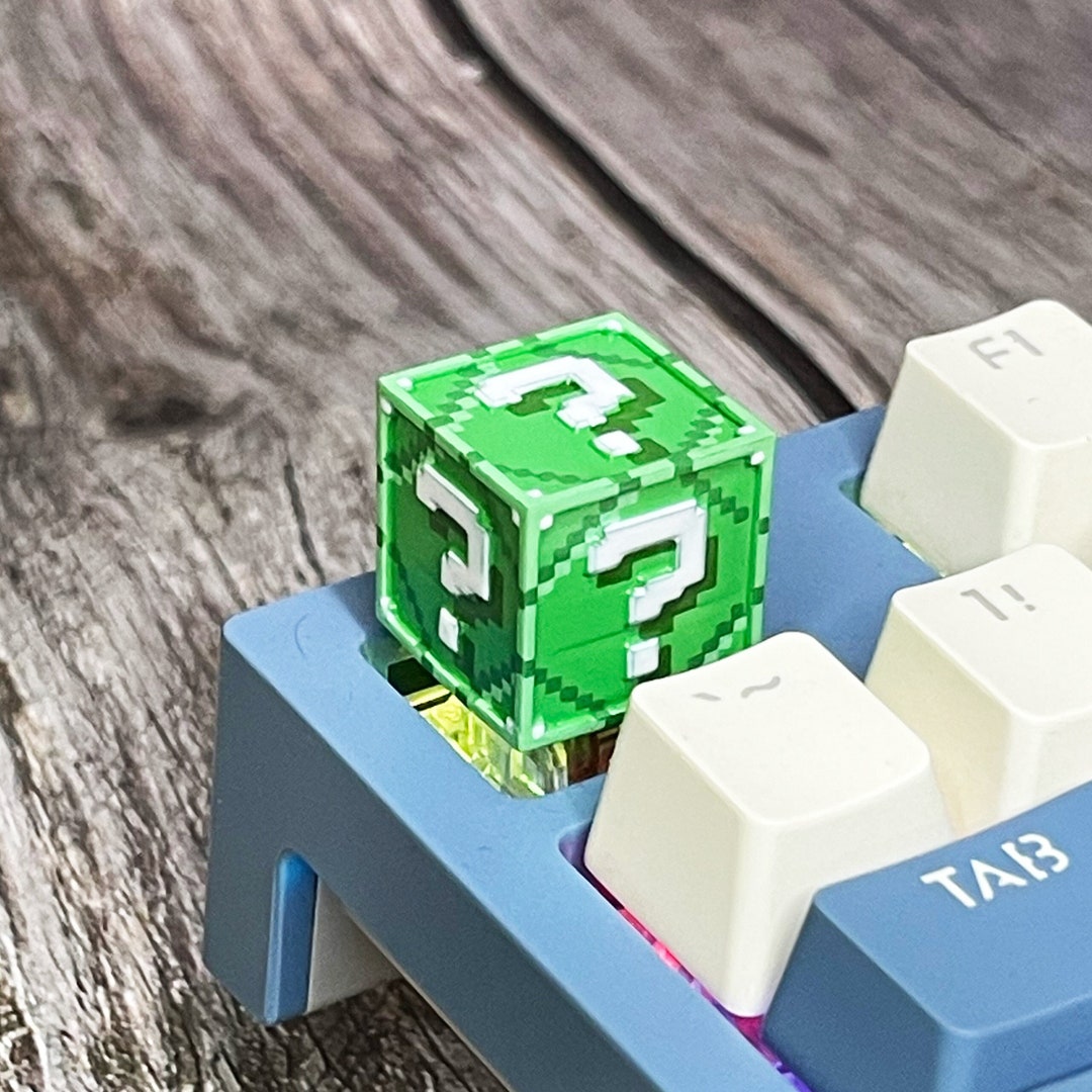 Emerald Lucky Block Keycap, Minecraft Inspires Custom Keycap, Minecraft ...