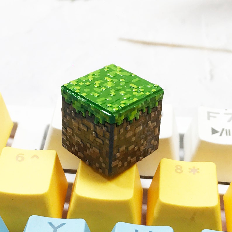 Grass Block Keycap/ Minecraft Ore Inspired Artisan Backlit - Etsy Australia