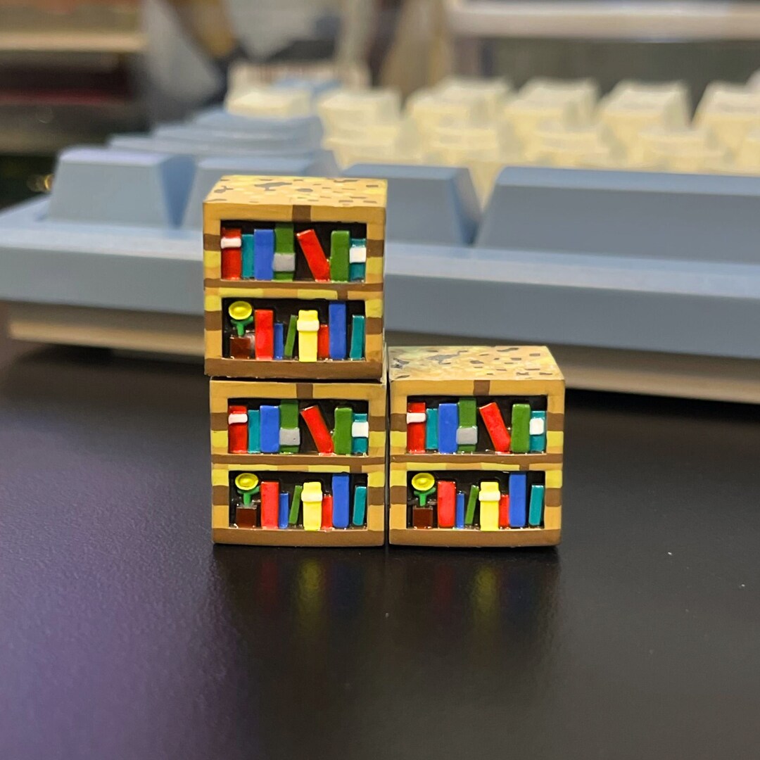 Bookself Minecraft Keycap, Keycap for Cherry Mx Keyboard, Enchanted ...