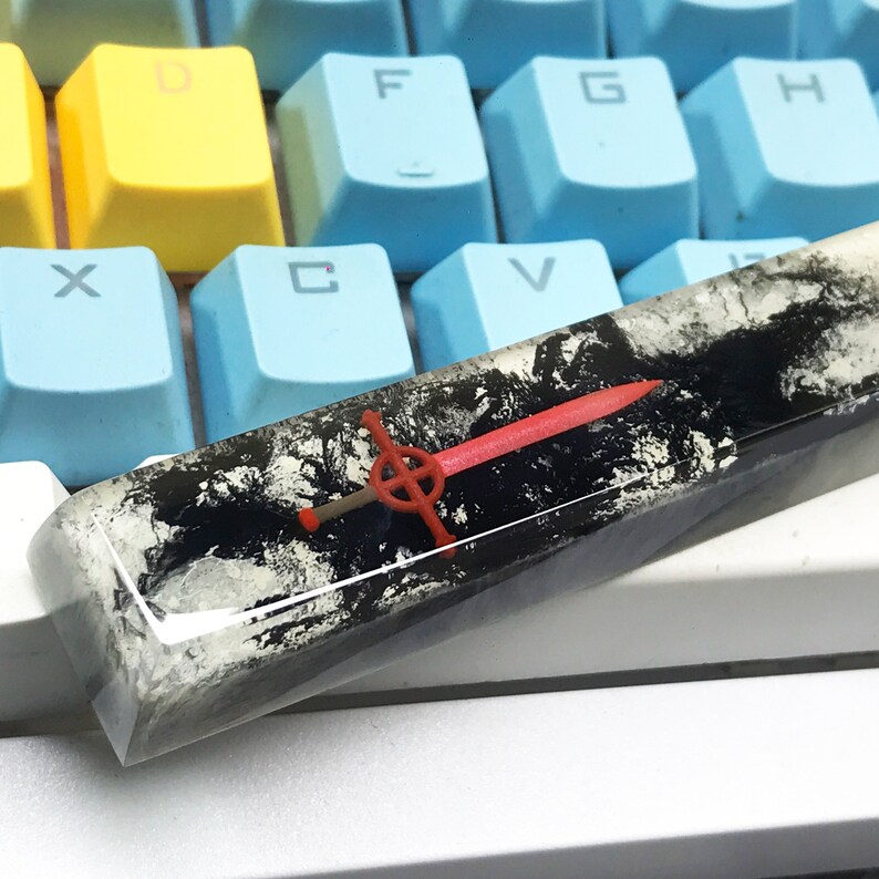 Demon Blood Sword Keycaps Black and White Keycap Artisan - Etsy Canada