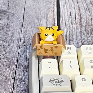 Kitty Resin Artisan Keycap, Cute Cat Keycaps, Mechanical Keyboard, Cute ...