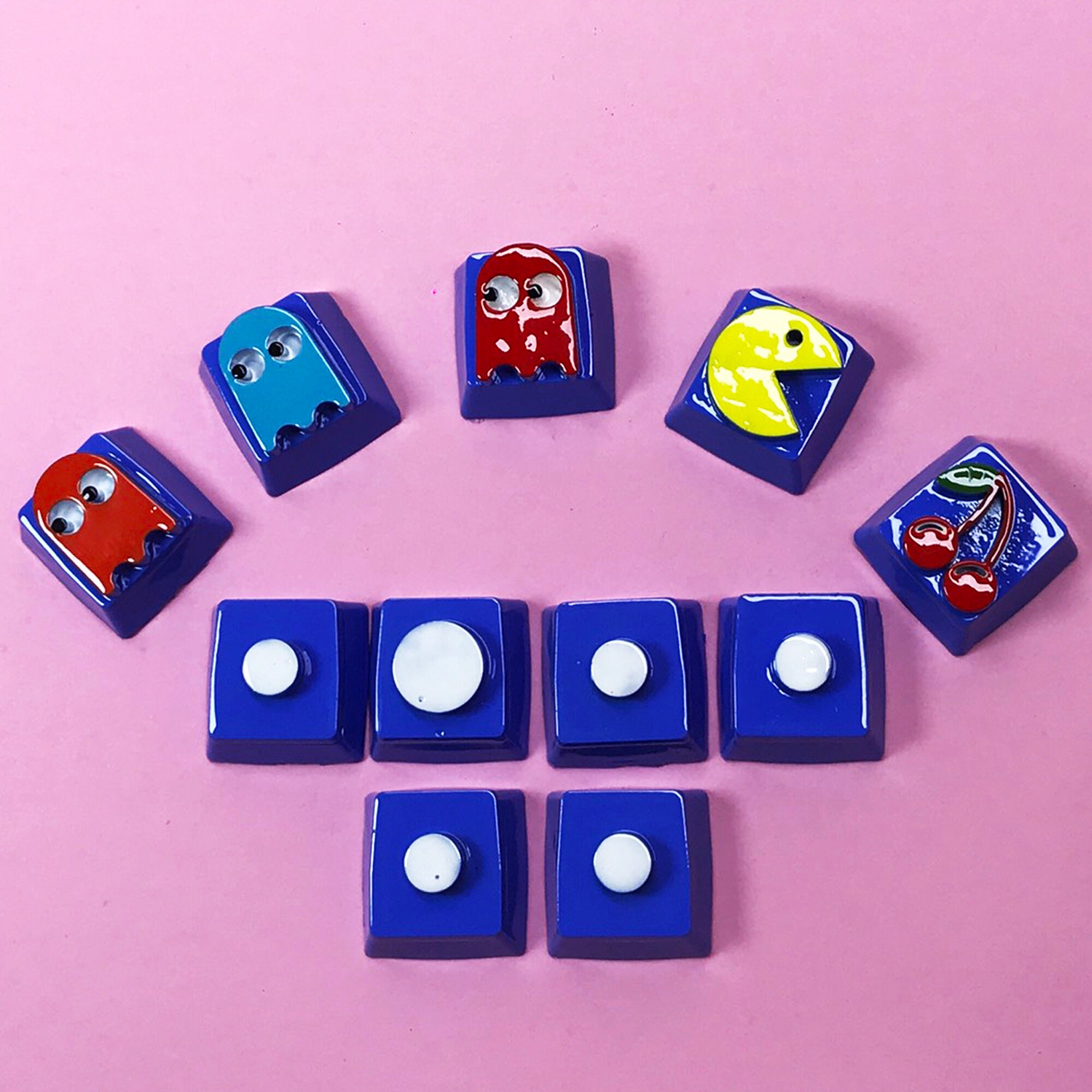 Pac-man Keycaps/ Pacman Ghosts Keycap/ Yellow Emoji Keycap/ - Etsy