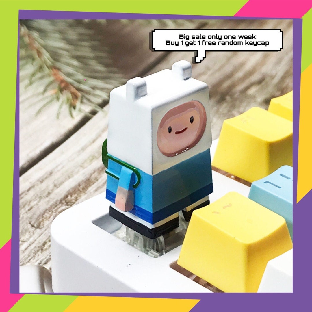 Finn Keycap, Adventure Time Keycaps, Anime Keycaps, Jake Keycap, Resin ...