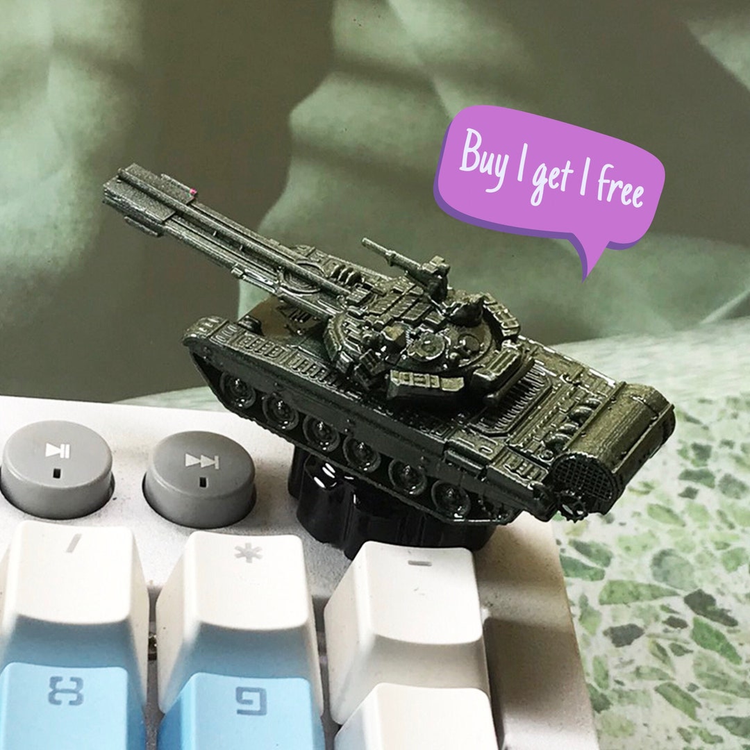 Tank Keycap, Keycaps Volume up and Down, Resin Handmade Keycaps, Custom ...