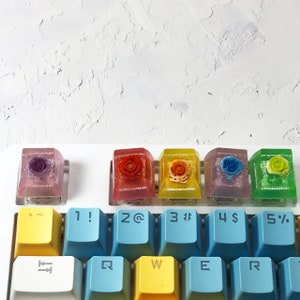 Rose Keycaps, Flower Keycaps, Red Rose Keycap, 1u Keycaps, Resin ...
