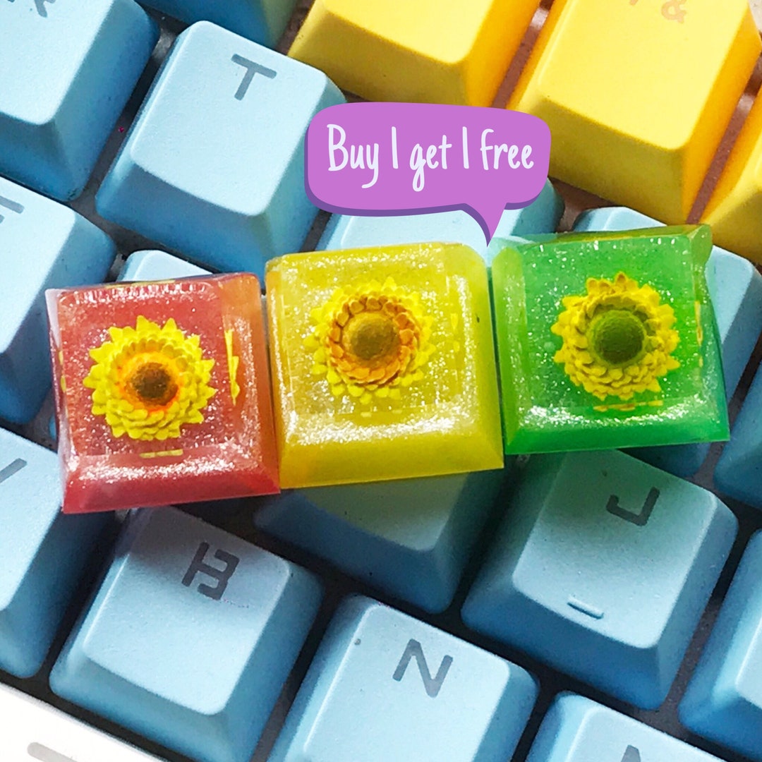 Sunflower Keycaps Flower Keycaps 1u Resin Keycaps Handmade - Etsy