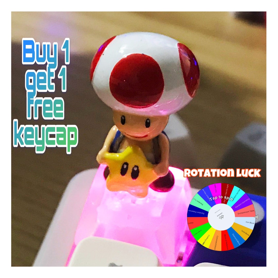Toad Keycap, Mario Keycaps, Keycap Through Led, 1u Keycaps for ESC ...